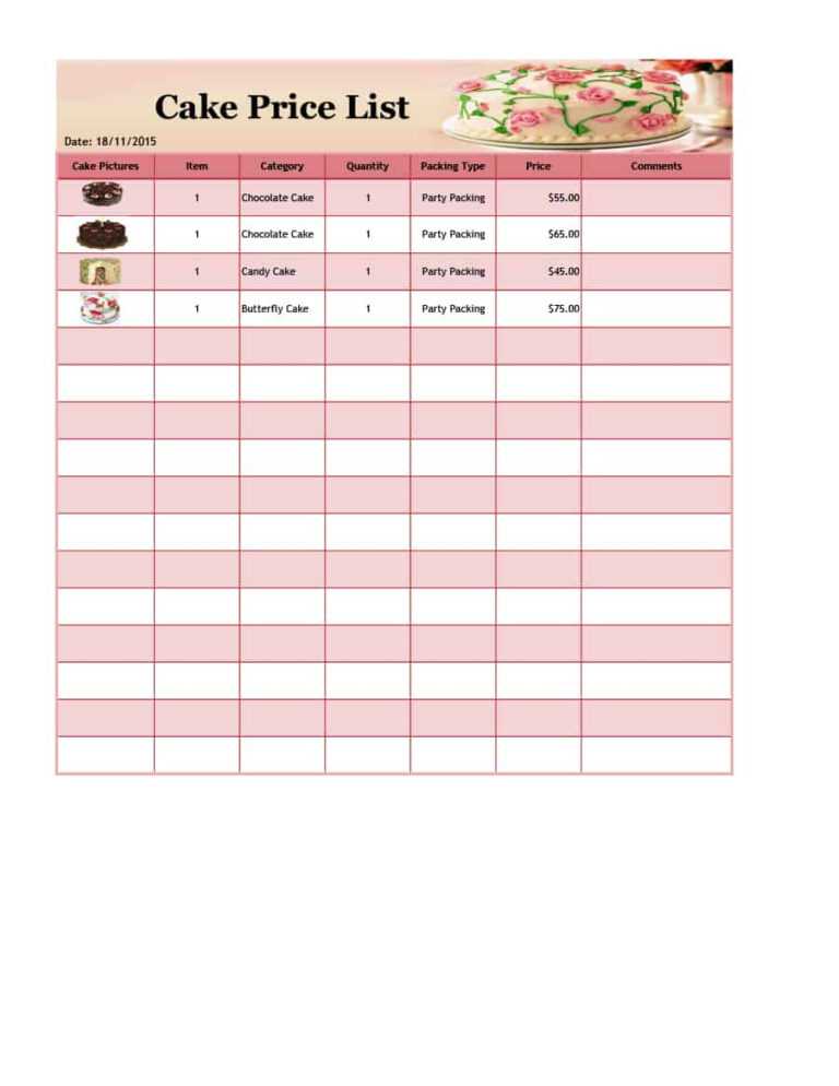 40 Free Price List Templates (Price Sheet Templates) ᐅ within Rate Card ...