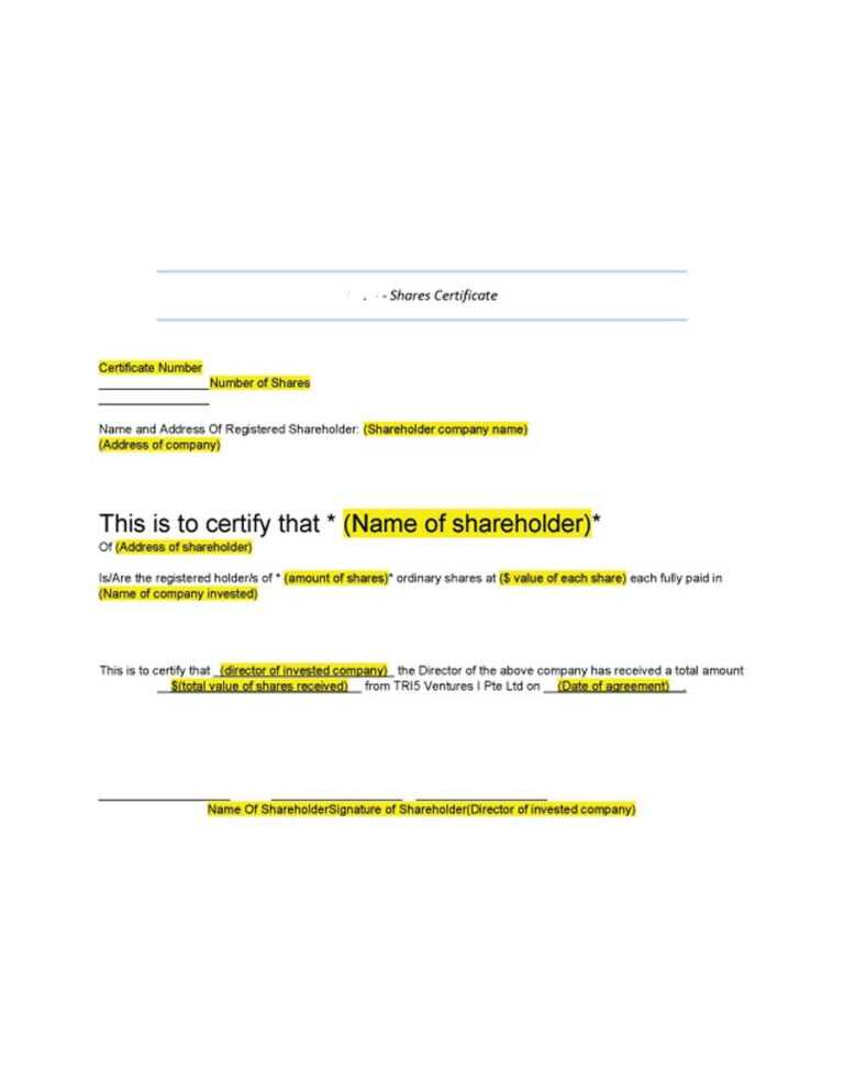 40+ Free Stock Certificate Templates (Word, Pdf) ᐅ Template Lab ...