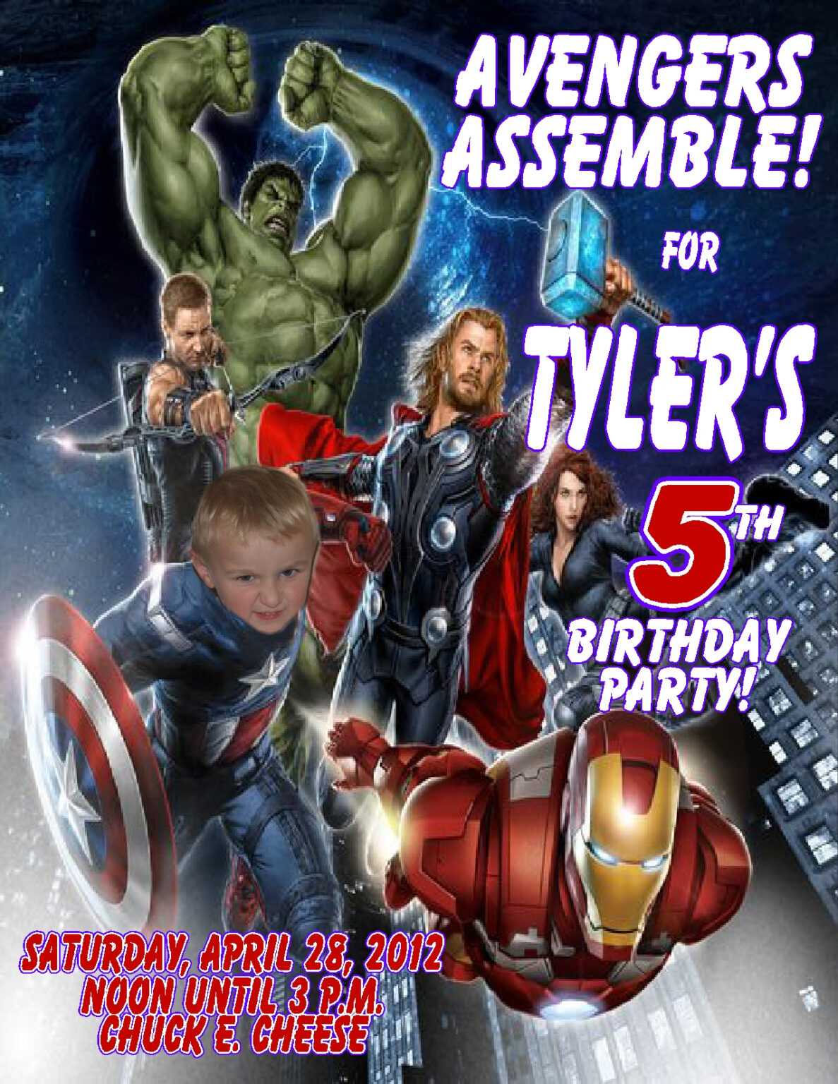 Avengers Birthday Card Template – Best Happy Birthday Wishes in ...