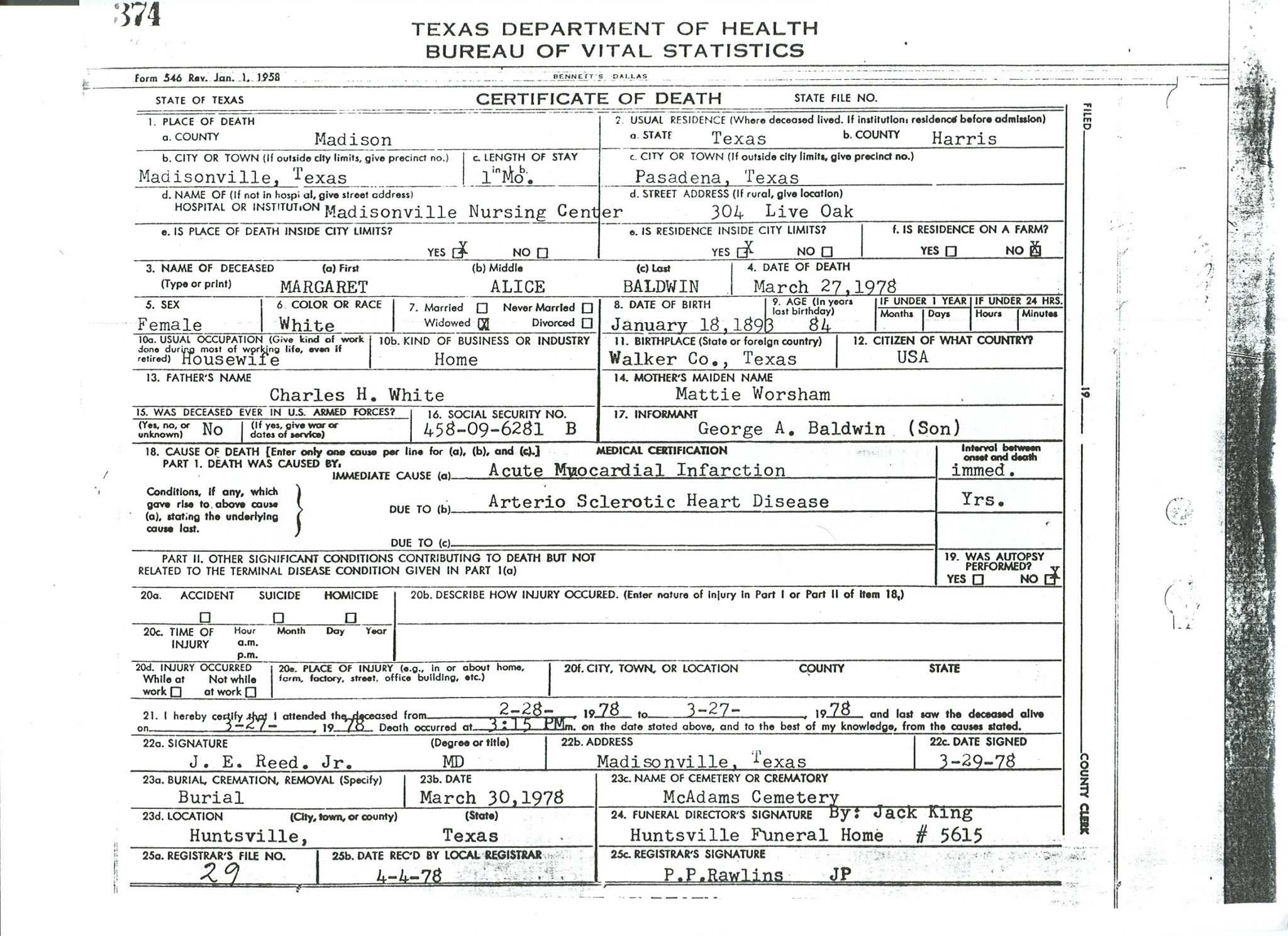 Blank Certificate Of Death – Milas.westernscandinavia inside Fake Death ...