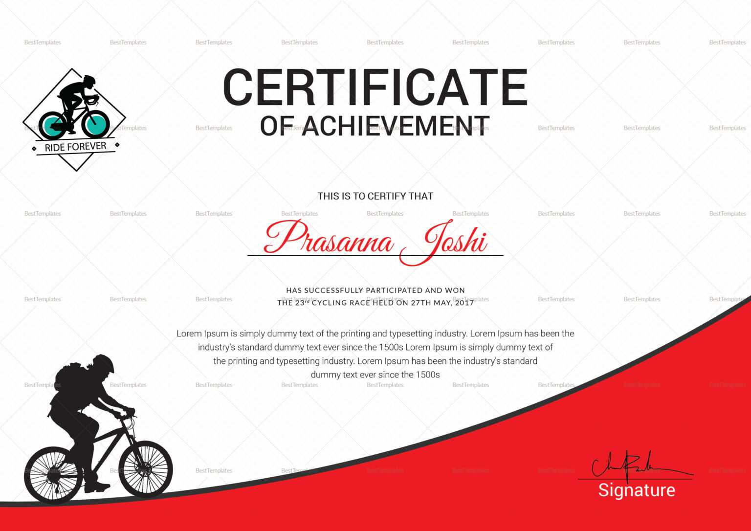Certificate Of First Place Template with regard to First Place ...