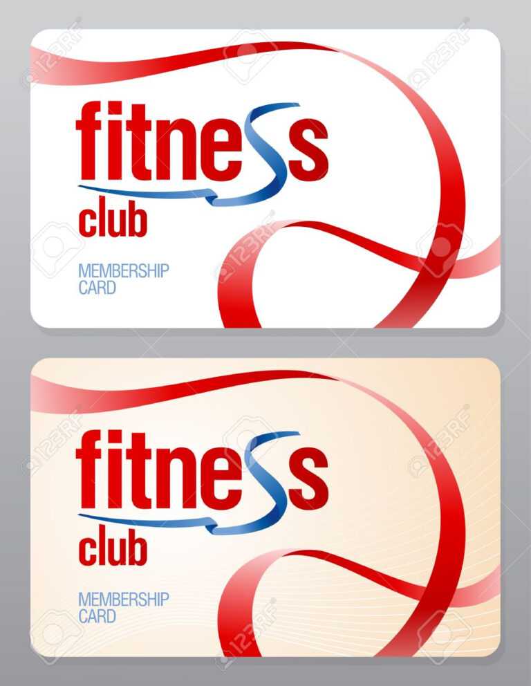 Fitness Club Membership Card Design Template. with Gym Membership Card ...