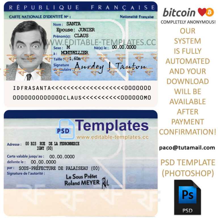 France Id Template within French Id Card Template – Business.maexproit.com