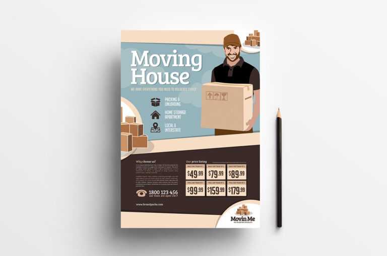 Free Moving House Poster Template For Photoshop & Illustrator ...