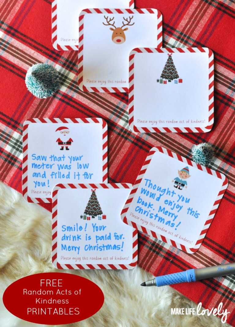 Free Printable Random Act Of Kindness Cards – Make Life Lovely in ...