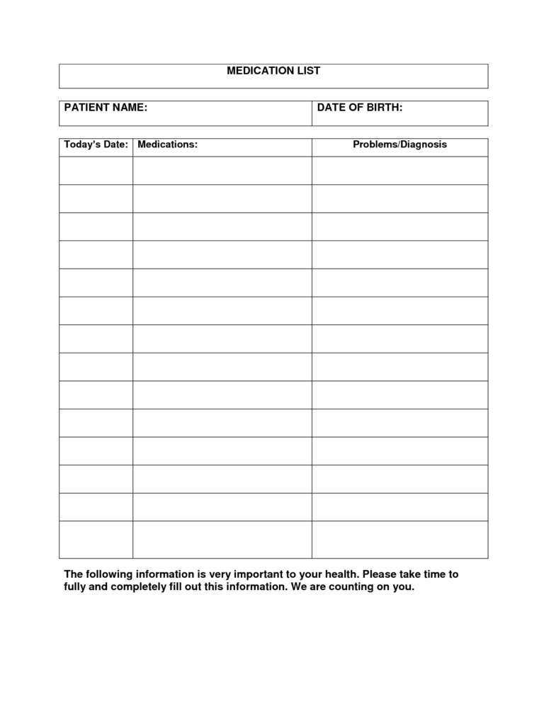Free Printable Wallet List Of Medication Card | The Art Of within ...