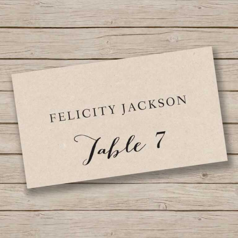 6 Best Images Of Free Printable Wedding Place Cards – Free inside Table ...
