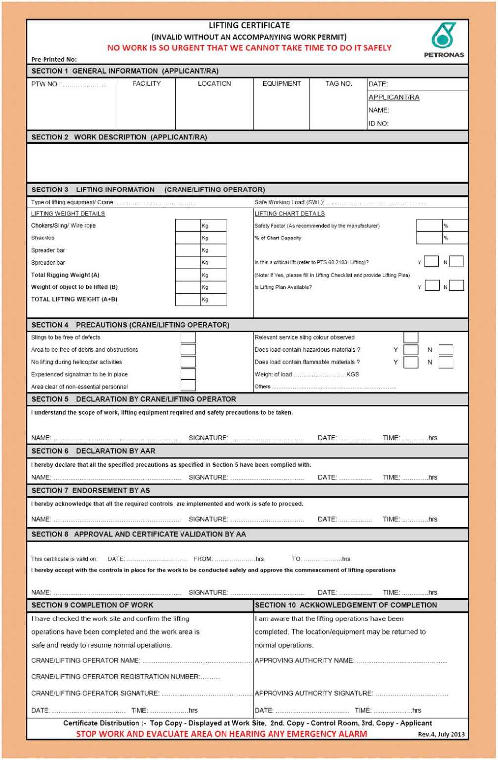 Petronas Carigali Permit To Work Procedure Petronas Carigali intended ...