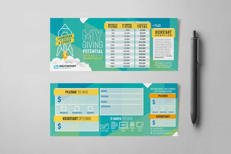 Pledge Cards & Commitment Cards | Church Campaign Design in Pledge Card ...