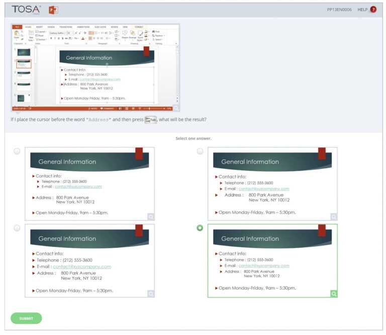 Powerpoint Skills Assessment Test – Free Powerpoint Test with regard to ...