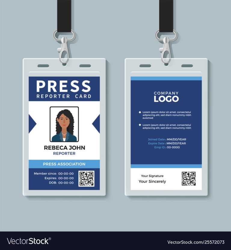 Press Reporter Id Card Template in Personal Identification Card ...