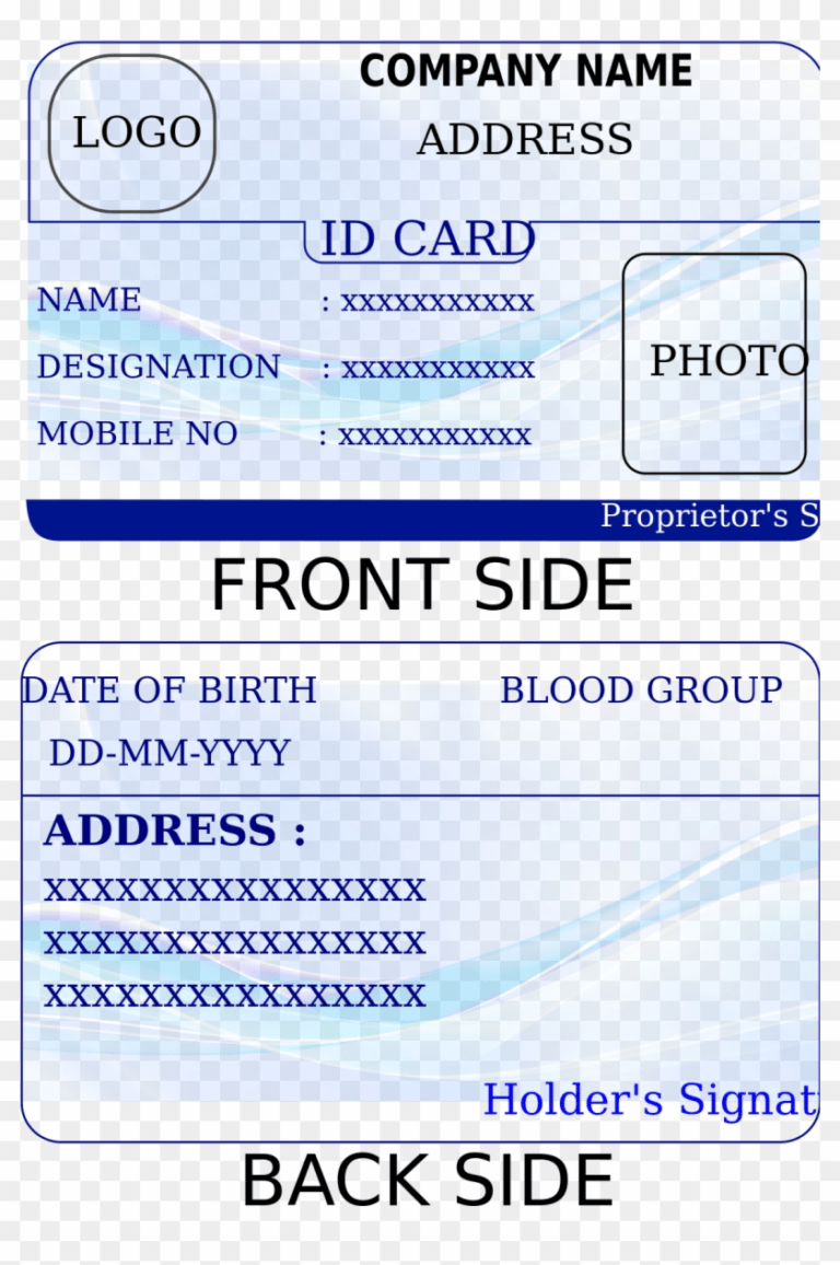 Printable Identification Cards – Milas.westernscandinavia inside ...