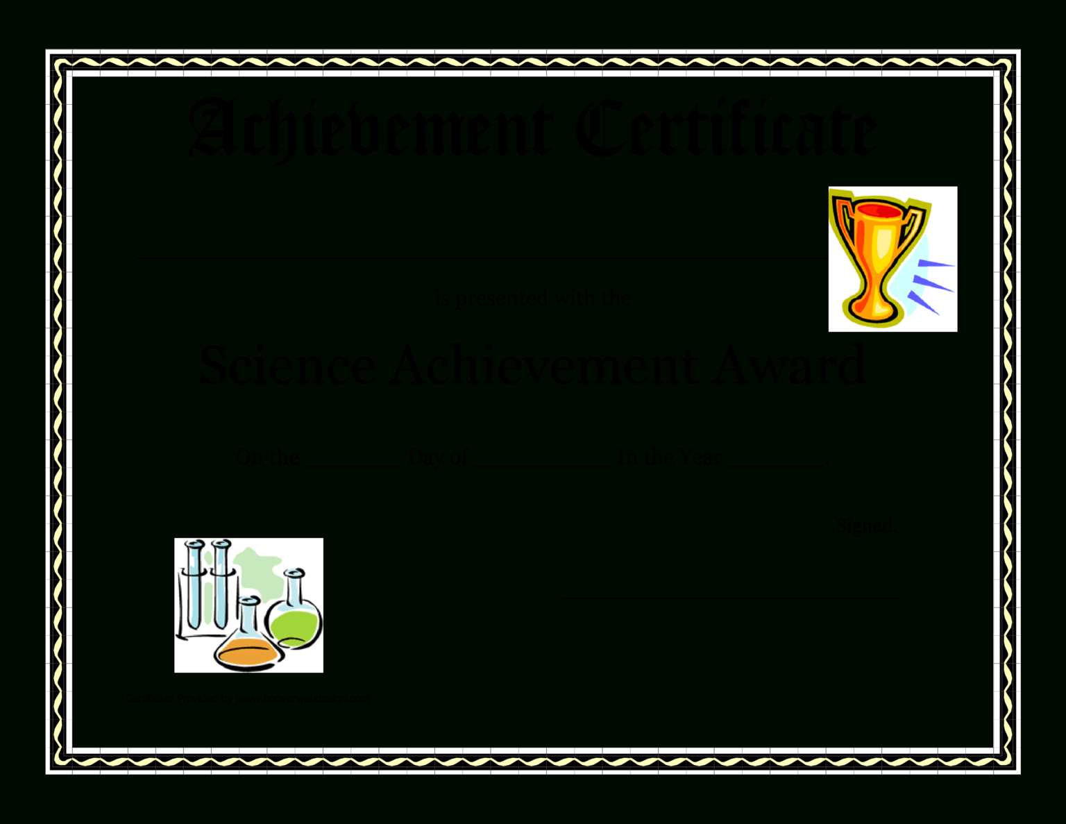 Science Achievement Award Printable Certificate | Templates pertaining ...